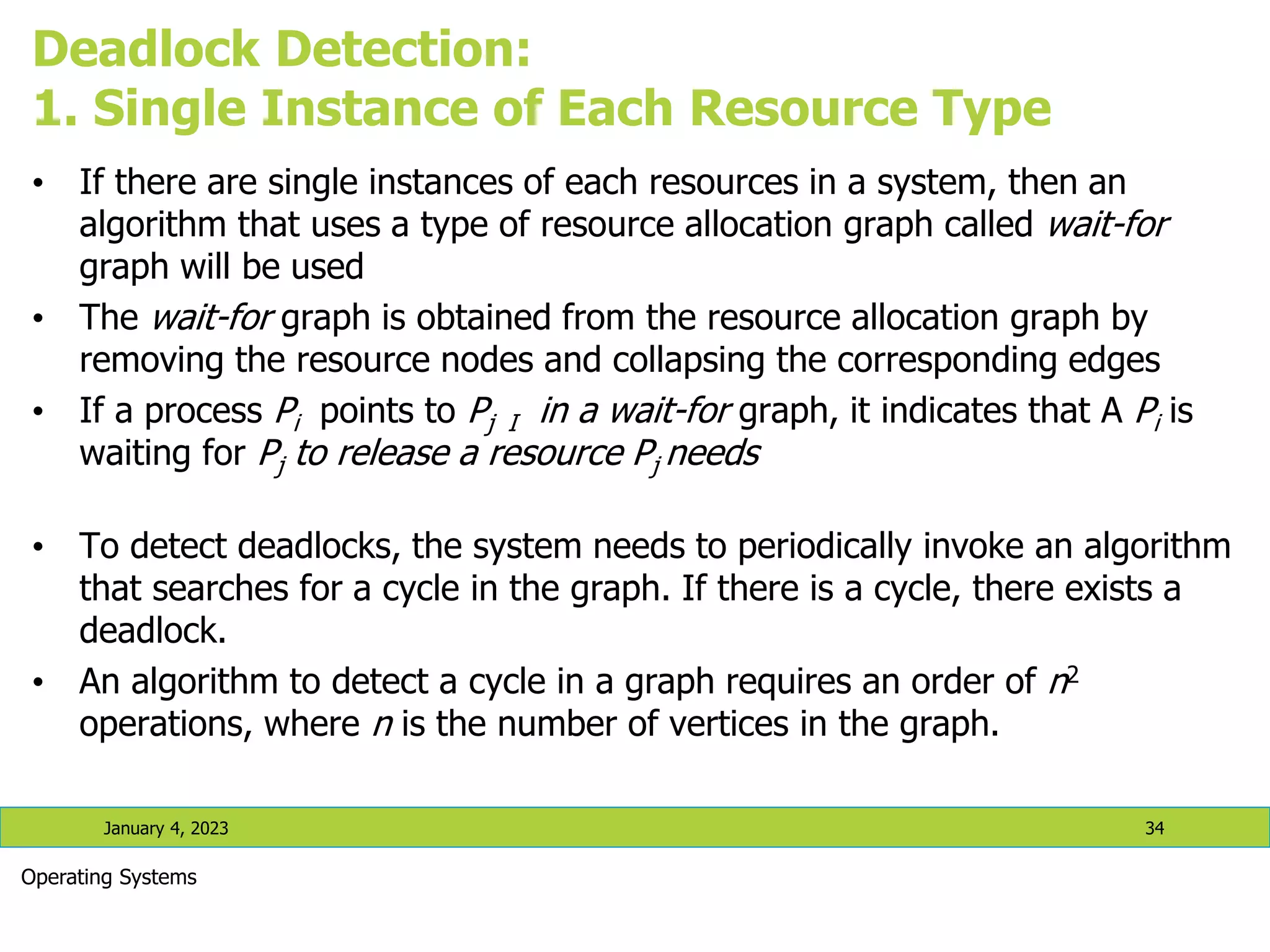 Lecture 6- Deadlocks (1) (1).pptx | Operating Systems | Computer Software and Applications