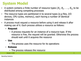 Lecture 6- Deadlocks (1) (1).pptx | Operating Systems | Computer Software and Applications