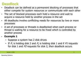 Lecture 6- Deadlocks (1) (1).pptx | Operating Systems | Computer Software and Applications
