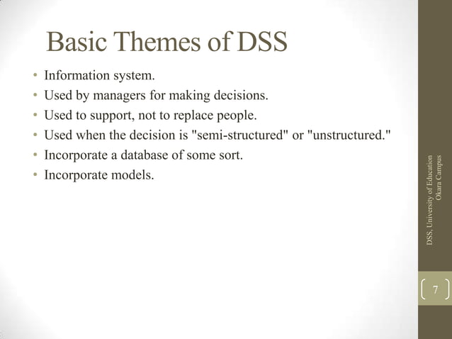 Lecture 6 DSS | PPT