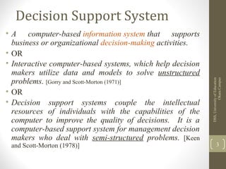 Decision Support System | PPT