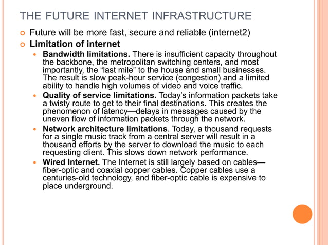 Lecture 6 e-cmmerce , e commerce infrastructure,the internet -chapter 3 | PPT