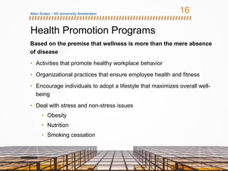 Intro to HRM Lecture 6 - Employee Wellbeing | PPTX