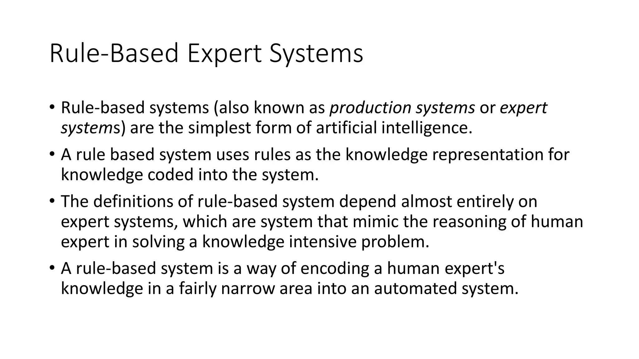 Lecture 6 expert systems | PDF