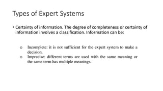 Lecture 6 expert systems | PDF