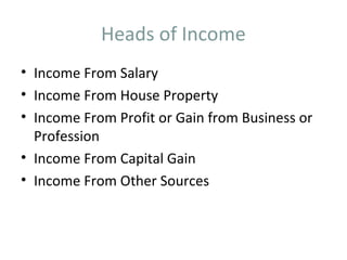 Lecture 6 heads of income | PPT