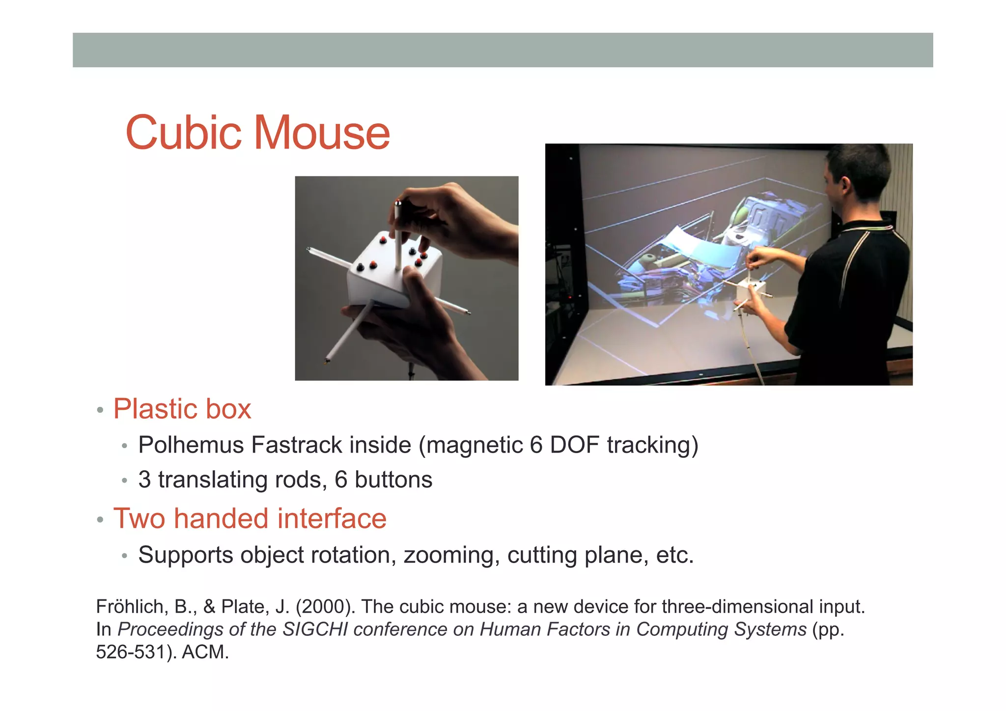 COMP 4010 Lecture6 - Virtual Reality Input Devices | PDF