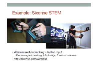 COMP 4010 Lecture6 - Virtual Reality Input Devices | PDF