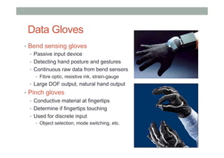 COMP 4010 Lecture6 - Virtual Reality Input Devices | PDF