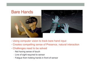 COMP 4010 Lecture6 - Virtual Reality Input Devices | PDF