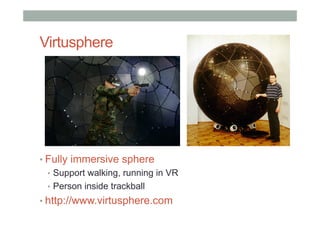 COMP 4010 Lecture6 - Virtual Reality Input Devices | PDF