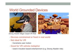 COMP 4010 Lecture6 - Virtual Reality Input Devices | PDF