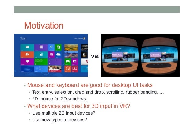 Comp 4010 Lecture6 Virtual Reality Input Devices