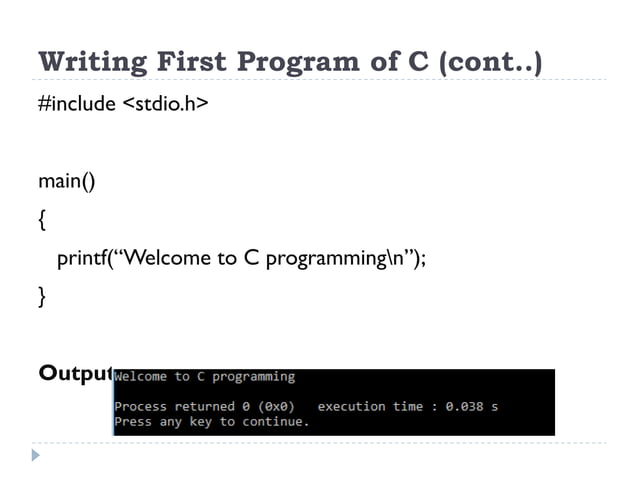 Lecture 6- Intorduction to C Programming | PPT | Programming Languages | Computing