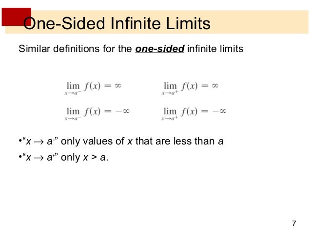 Lecture 6 limits with infinity