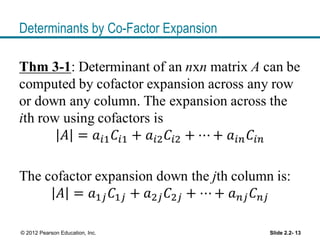 Lecture 6 lu factorization & determinants - section 2-5 2-7 3-1 and 3-2 ...