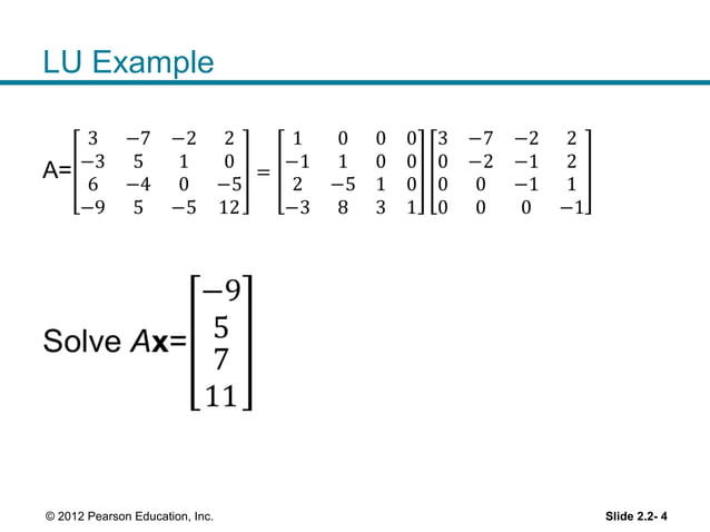 Lecture 6 Lu Factorization And Determinants Section 2 5 2 7 3 1 And 3 2 Ppt