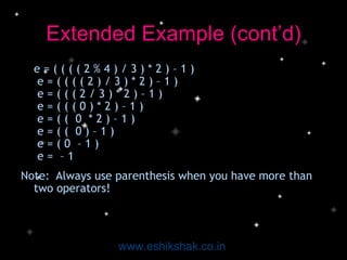 Lecture 6 operators | PPT | Programming Languages | Computing