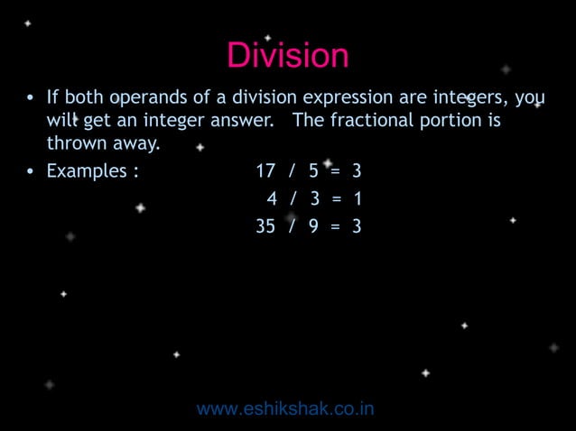 Lecture 6 operators | PPT