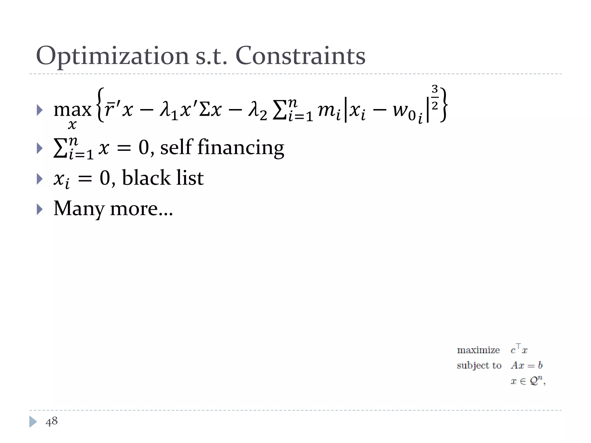 Intro to Quantitative Investment (Lecture 6 of 6) | PDF | Stocks and Bonds | Personal Investing