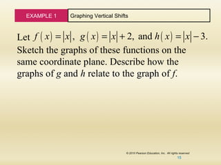 Lecture 6 sections 2.3 and 2.7 graphs of lines and transformations | PPT