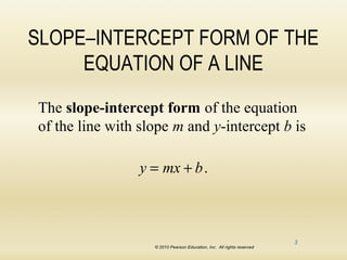 Lecture 6 sections 2.3 and 2.7 graphs of lines and transformations | PPT