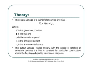 Lecture 6 Tachogenerators | PDF