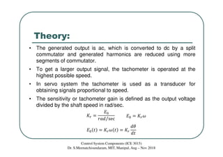 Lecture 6 Tachogenerators | PDF