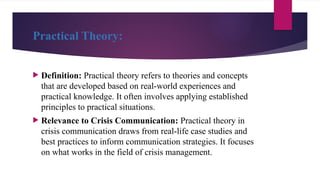 Lecture 6- VARIOUS THEORIES & THEIR RELEVANCE WITH CRISIS COMMUNICATION ...