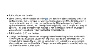 Lecture 6 Virus inactivation and removal | PPTX