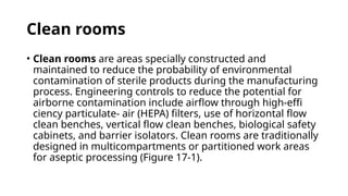 Lecture 6 & 7 Aseptic Pharmaceutical Manufacturing.pptx