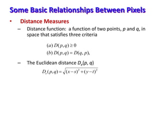 Digital Image Fundamentals | PPTX