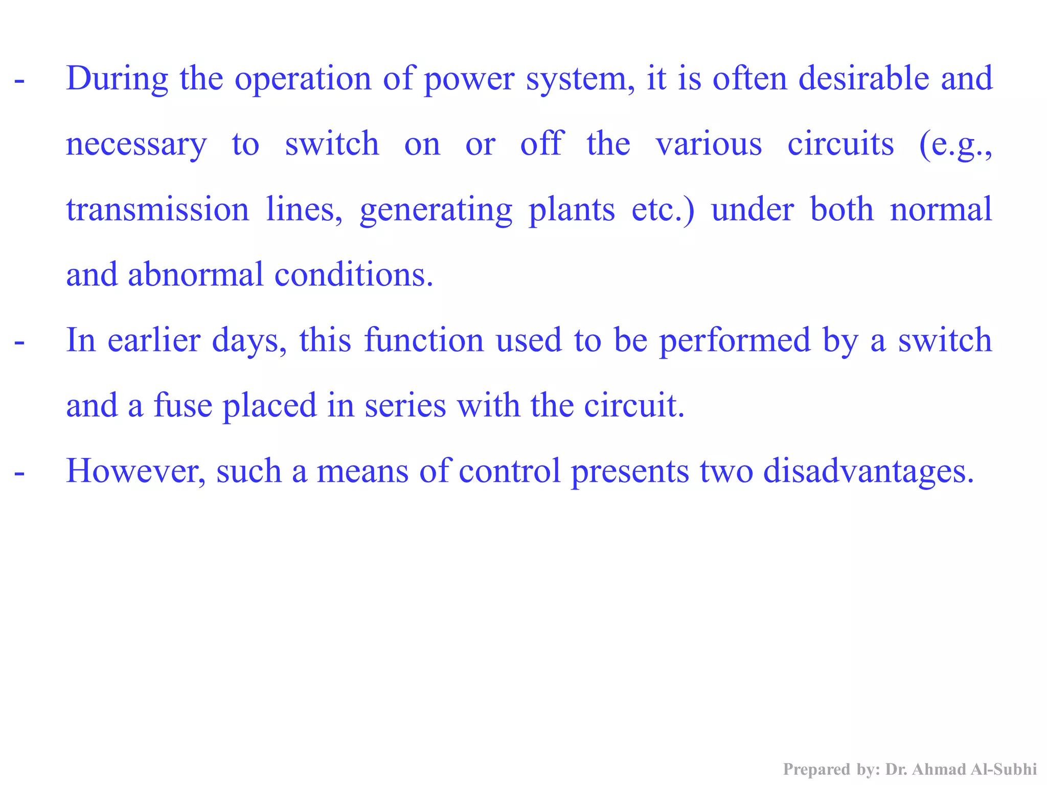 Lecture 6a - High Voltage Circuit Breakers Overview.pdf