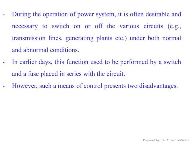 Lecture 6a - High Voltage Circuit Breakers Overview.pdf