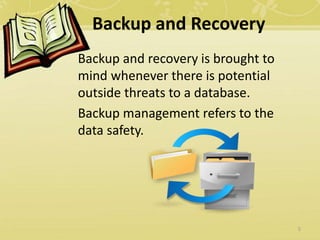 Backing Up and Recovery | PPT