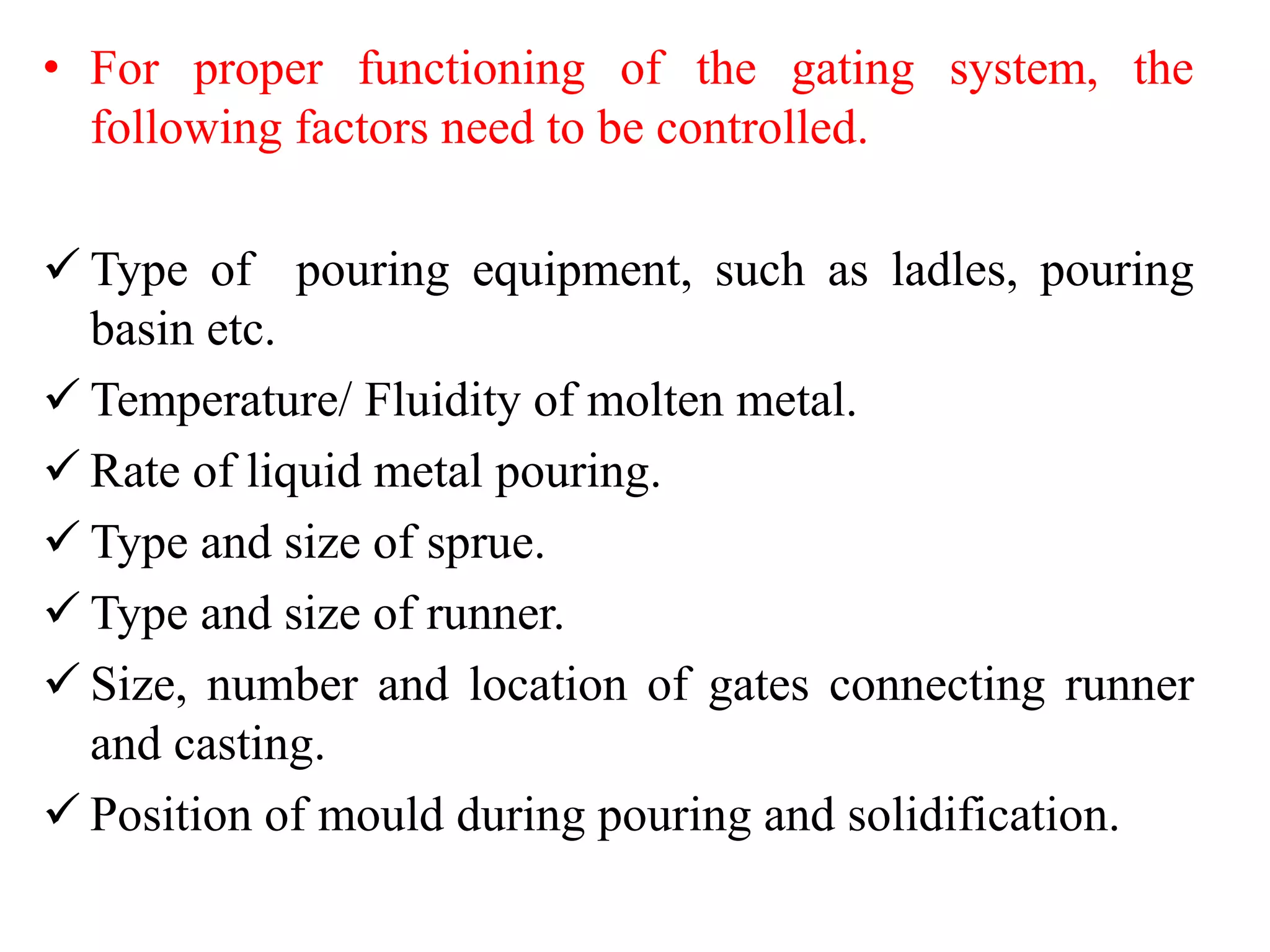 GATING SYSTEM IN CASTING | PPTX