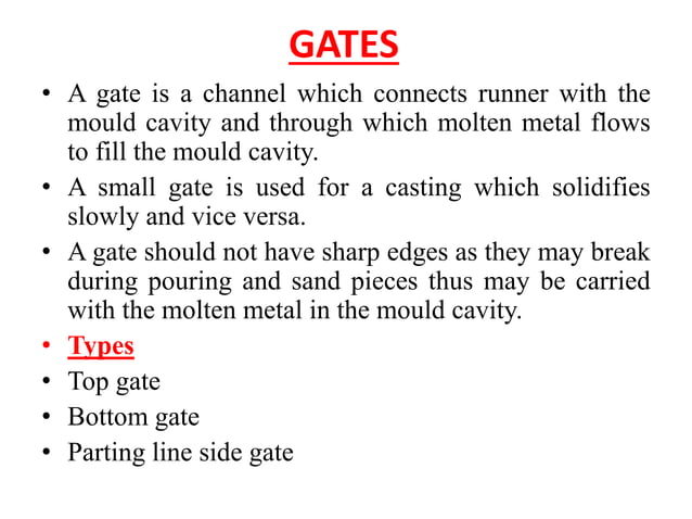 GATING SYSTEM IN CASTING | PPTX | Physics | Science