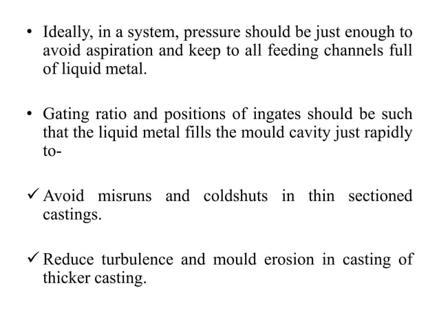 GATING SYSTEM IN CASTING | PPTX | Physics | Science
