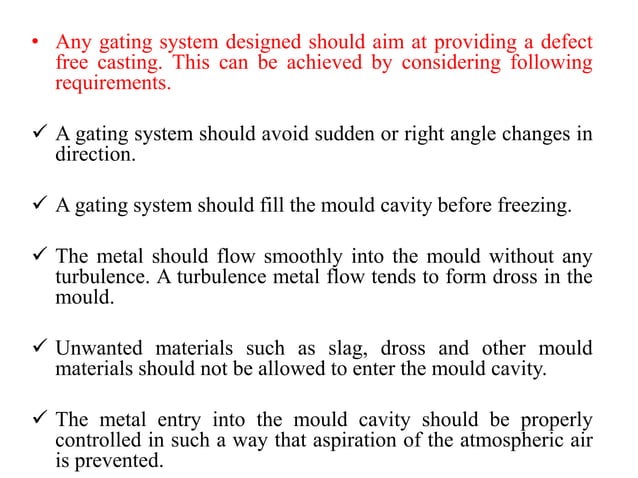 GATING SYSTEM IN CASTING | PPTX | Physics | Science