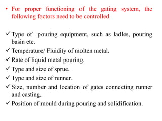 GATING SYSTEM IN CASTING | PPTX