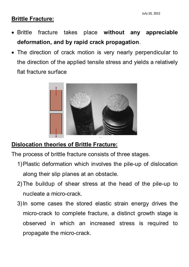 Fracture Mechanics & Failure Analysis Lecture Brittle Fracture | DOCX