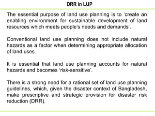 Lecture 6: Urban & Regional Planning (Risk Mitigation Concept) | PPTX