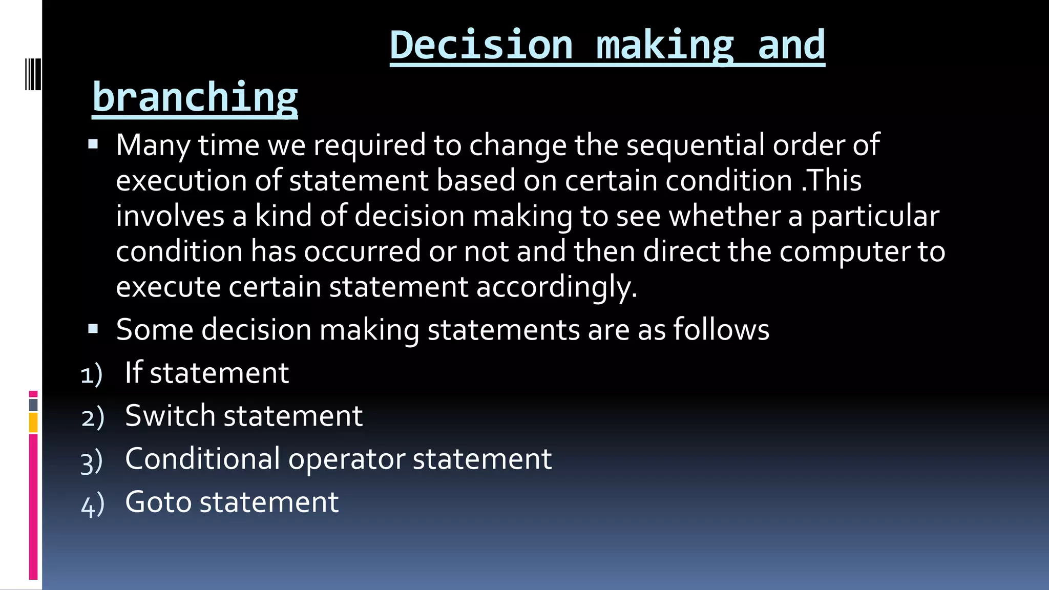 lecture 6 bca 1 year-1.pptx | Programming Languages | Computing