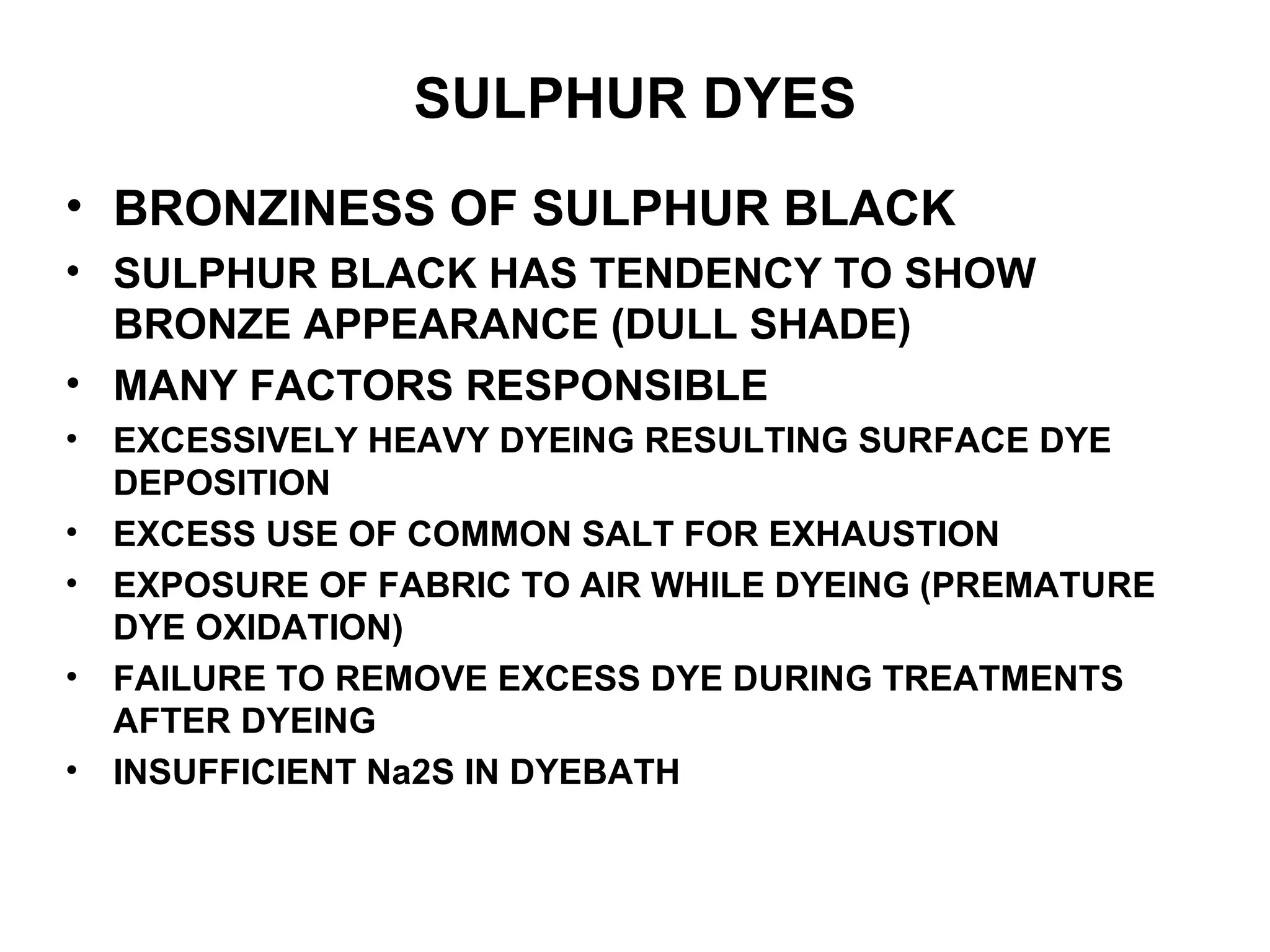 Lecture 6 b dyeing cotton with sulphur dyes | PPT