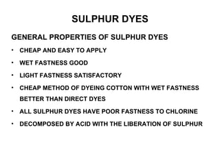 Lecture 6 b dyeing cotton with sulphur dyes | PPT