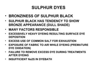 Lecture 6 b dyeing cotton with sulphur dyes | PPT
