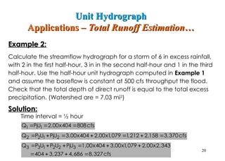 Lecture 6b_Unit Hydrograph lecture presentation | PPT