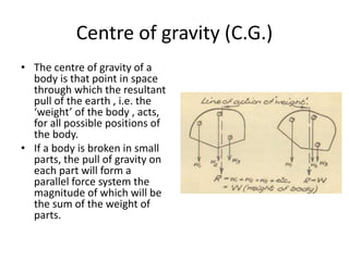 Stucture design -I (Centre of Gravity ;Moment of Inertia) | PPTX
