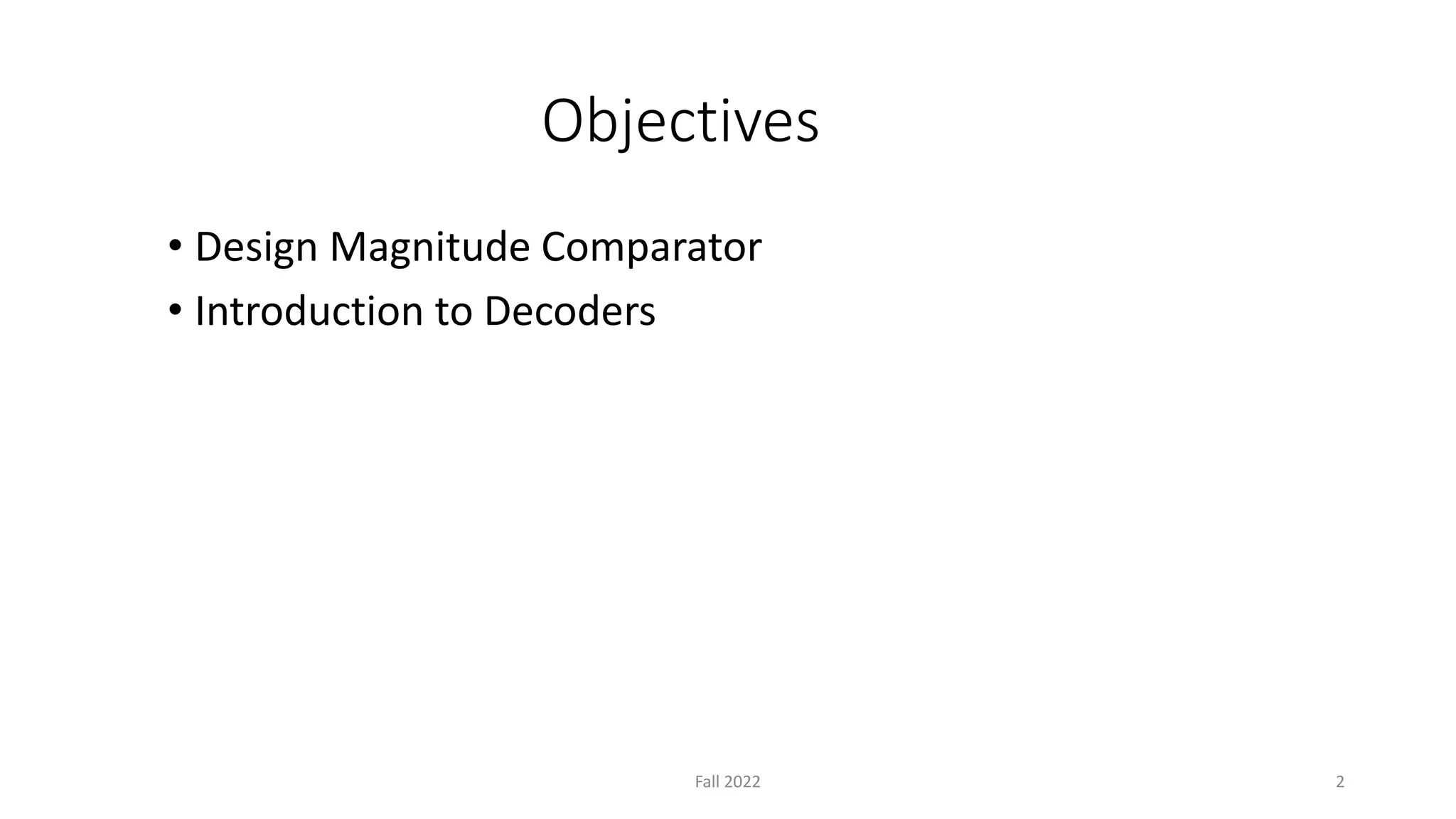 Lecture6 Chapter4 Design Magnitude Comparator Circuit Introduction To