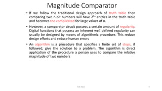 Lecture6 Chapter4- Design Magnitude Comparator Circuit, Introduction to ...